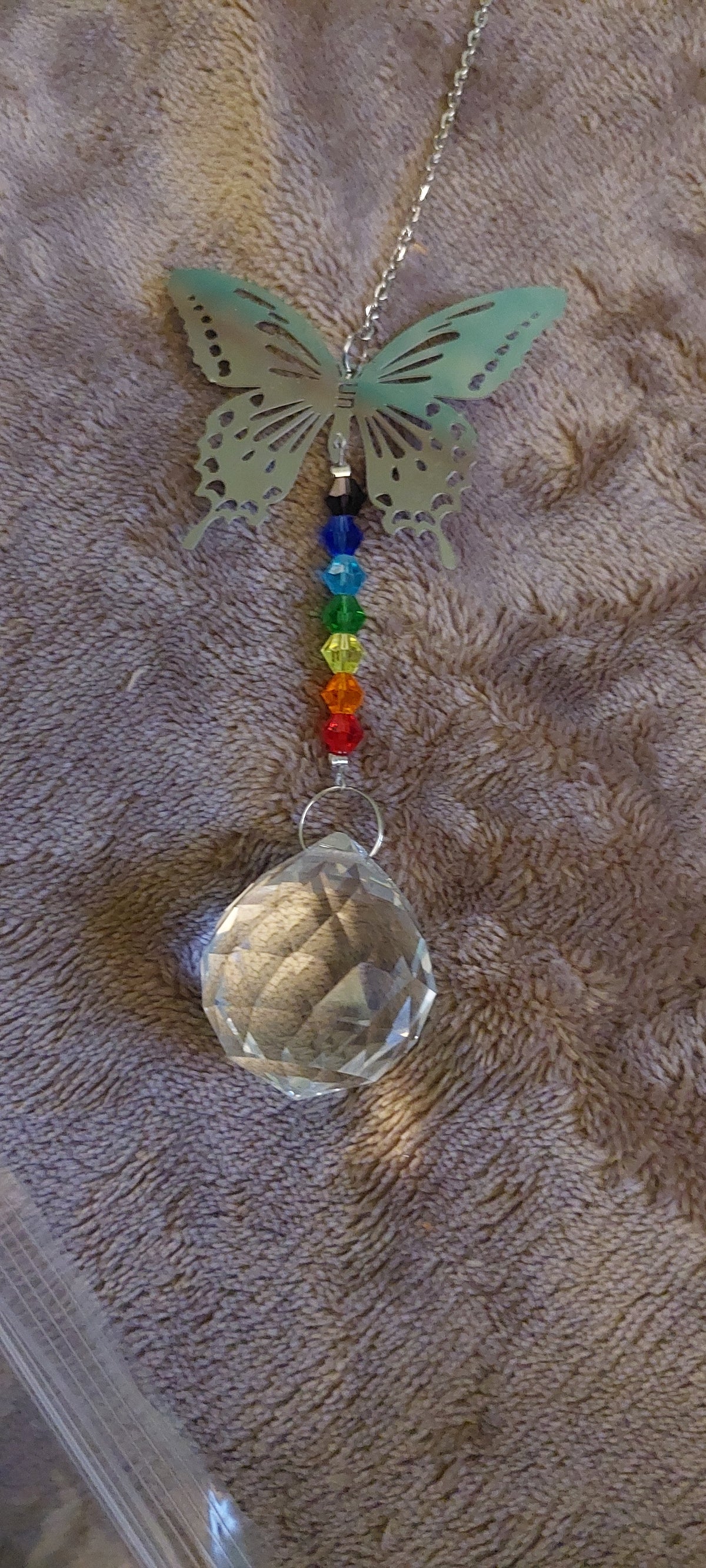 Butterfly Sun Catcher with Ball Dangle – Danu's Mystic Misfits